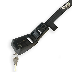 Vamo Premium Locking Tie Downs with 3 Stainless Steel Cables 'No Scratch' Silicone Buckle Surf or SUP Tie Down Straps for Surfboards, Paddle Boards, Kayaks and Canoes (Two Pack) (14' 0")