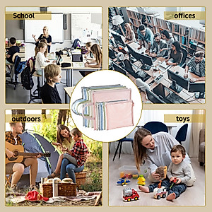 Luweetop 10 Pack Colored Double-Layer Mesh Zipper Pouch Bags(5Pcs A4+5Pcs A5), Nylon Building Block Sets Toy Storage & Organization, Breathable See Through Pouch with Handle for School Office Games
