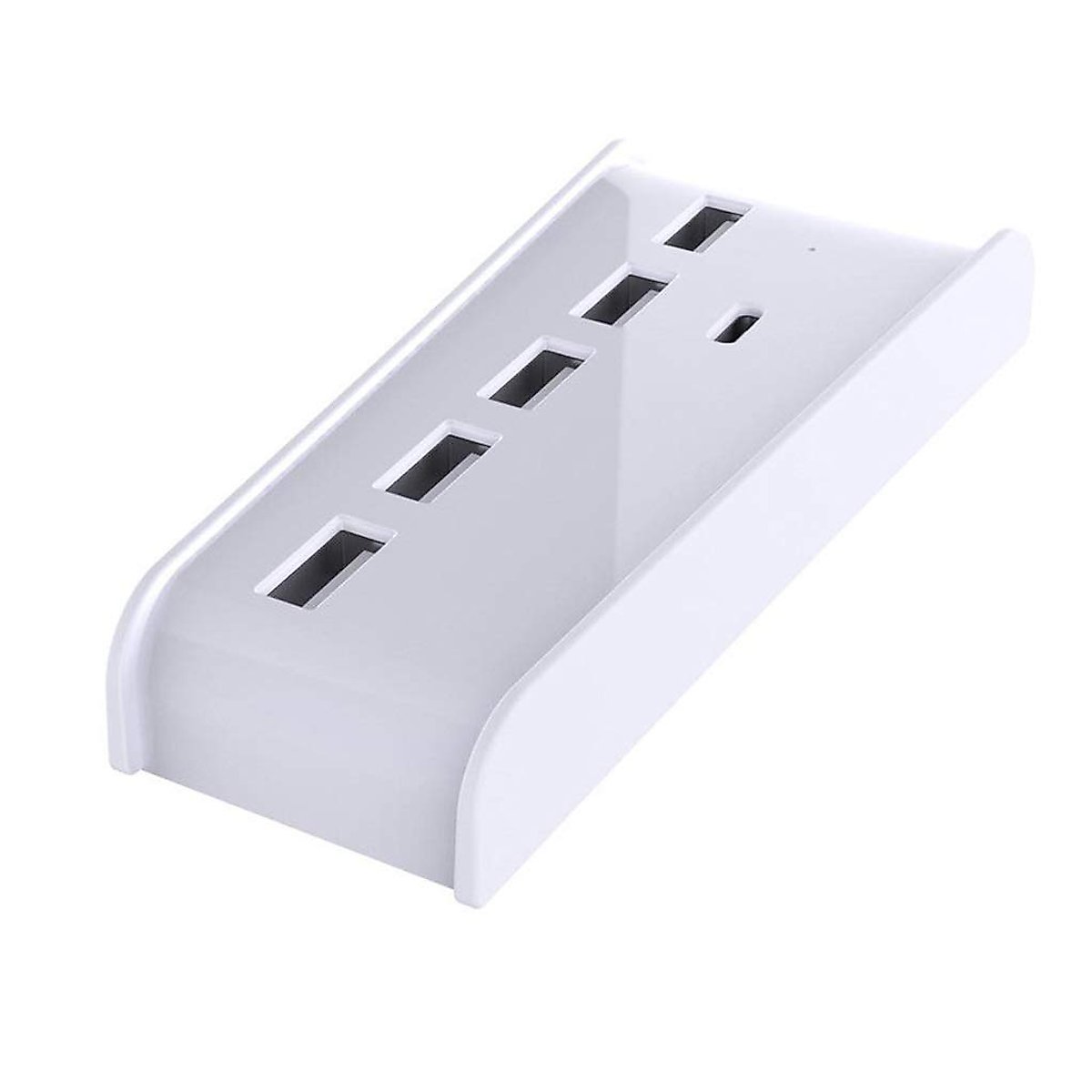 5 Port High-Speed Splitter Game Console USB Hub Multifunctional for PS5 Game Console Charging Stand Indicator Light (Color : Black) (White)