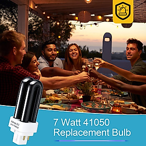 Bug Zapper Replacement UV Bulbs 41050 Replacement Bulbs DT1050 DT1100 DT1250, 1/2 Acre Trap Replacement Bulb, 7W UV Light Ultraviolet Mosquito Killer Lamp (6 Packs)