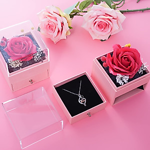 Onory Gifts for Mom From Daughter Son Mother's Birthday Gift Box Set, Present for Wife Grandma Necklace for Mom Wife Sister Girlfriend Friend Female (Pink)