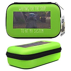 Star Wars The Child Molded EVA Green Pencil Case Holder with Zipper - Sturdy Hard Shell Case, Zipper Storage for Stationery Items, School Supplies Zip Pouch Organizer, Cute Pencil Bag for Kids - 8"
