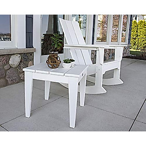 POLYWOOD MNR10BL Modern Adirondack Rocker, Black