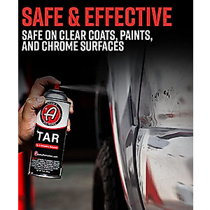 Adam's Tar 9oz - Heavy Duty, Concentrated Road Tar & Adhesive Remover | Remove Rubber Streaks, Badges, & Grime from Your Paint, Wheels, Rims, and Other Exterior Surfaces
