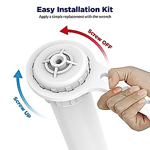 Membrane Solutions 1812/2012 24-150 GPD RO Housing Kit, Reverse Osmosis Membrane Filter Housing Replacement with Elbow Fittings, Housing Wrench, Check Valve