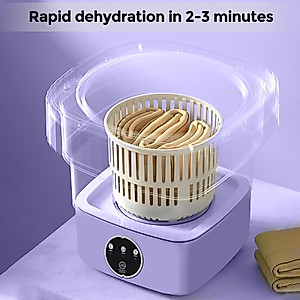 Portable Washing Machine, 1.7Galloon Foldable Mini Washing Machine, Small Portable Washer for Baby Clothes, Underwear or Small Items, Apartment, Dorm, Camping, RV Travel laundry