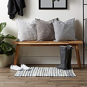 DII Chindi Home Collection Handwoven Multicolor Area Rag Run, 2x3', Denim