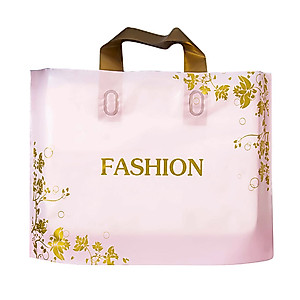 Custom Plastic Bags with Handle Logo Words Personalized Merchandise Packing Bags for Shirts Party 50 100 200 Pcs Options