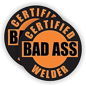 Bad Ass Welder Hard Hat Sticker/Helmet Decal Label Lunch Tool Box