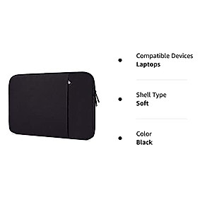 13-13.3 inch Laptop Sleeve Case for Surface Laptop 5 4 13.5, Surface Laptop Studio 14.4, Lenovo Yoga 6 13, Dell XPS 13/Dell Inspiron 13, ACER Lenovo DELL ASUS HP 13" Computer Waterpoof Bag(Black)