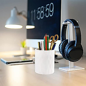 minimaliving Pen Holder,Nordic Style Silicone Waterproof Pencil Holder for Desk Simple&Modern Minimalist Makeup Organizer Multifunctional Office Supplies for Home,Kids and School (White)