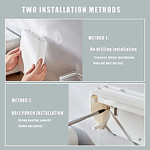 Universal Knife Block with 4 Slots, Wall Mounted White Knife Holder, Kitchen Knife Storage Stand Organizer, Self-Adhesive Knife Blocks Insert, Removable for Easy Cleaning