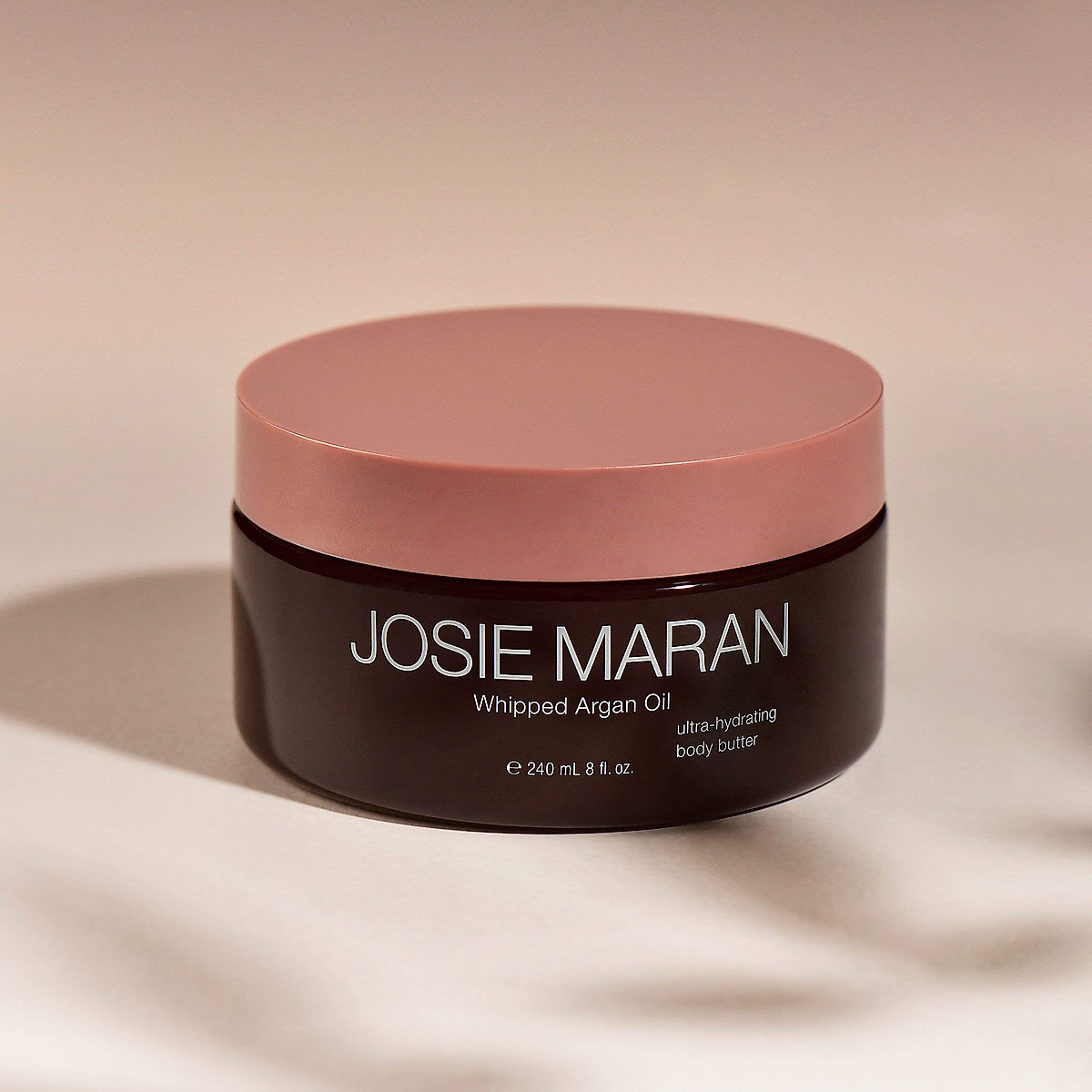 Josie Maran Whipped Argan Oil Body Butter - Immediate, Lightweight, and Long-Lasting Nourishment to Soften and Hydrate Skin (240ml/8.0oz, Sweet Citrus)