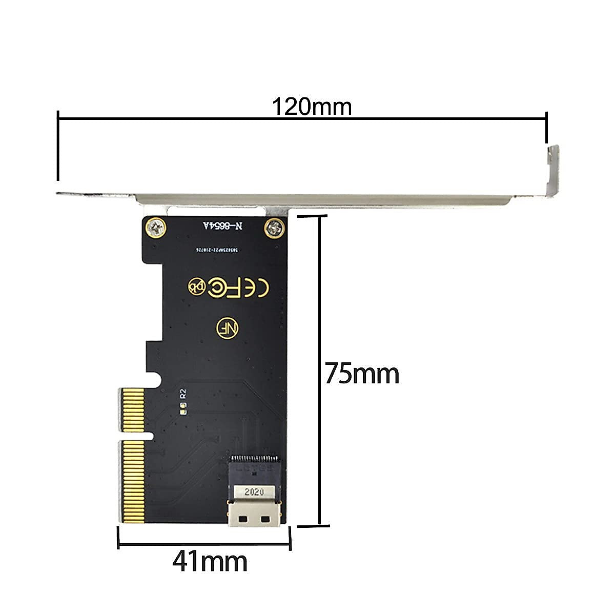 Cablecc PCI-E 4X to U.2 U2 Kit SFF-8639 to SFF-8654 Slimline SAS NVME PCIe SSD Adapter for Mainboard