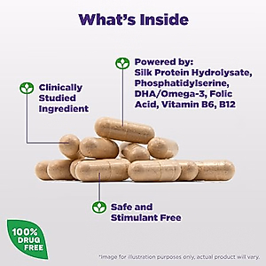 Natrol Cognium Complete, Dietary Supplement for Brain Health, Brain Health Supplements for Adults, 60 Capsules, 30 Day Supply