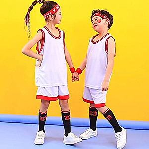 ZIFHKUP Elite Basketball Socks for Boys and Girls, Athletic Socks&Basketball Wristband, Sport Socks for Kids 6-13