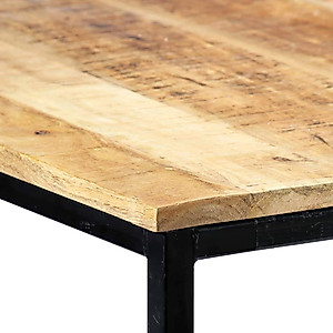 YPWRENH Decorative Tables bar Table Dining Table 55.1 "x27.6 x29.5 Solid Rough Mango Wood for Dining Room, Kitchen or Living Room