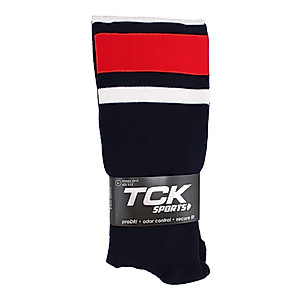 TCK Performance Baseball/Softball Socks (Navy/White/Scarlet, Medium)