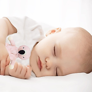 Doindute Baby Pink Flamingo Soft Stuffed Animal Security Blanket, Plush Flamingo Character Lovey Blanket, Baby Shower/Nursery Gift, Newborn Infant Toddler Snuggle Blankie for Boys & Girls,10 Inches