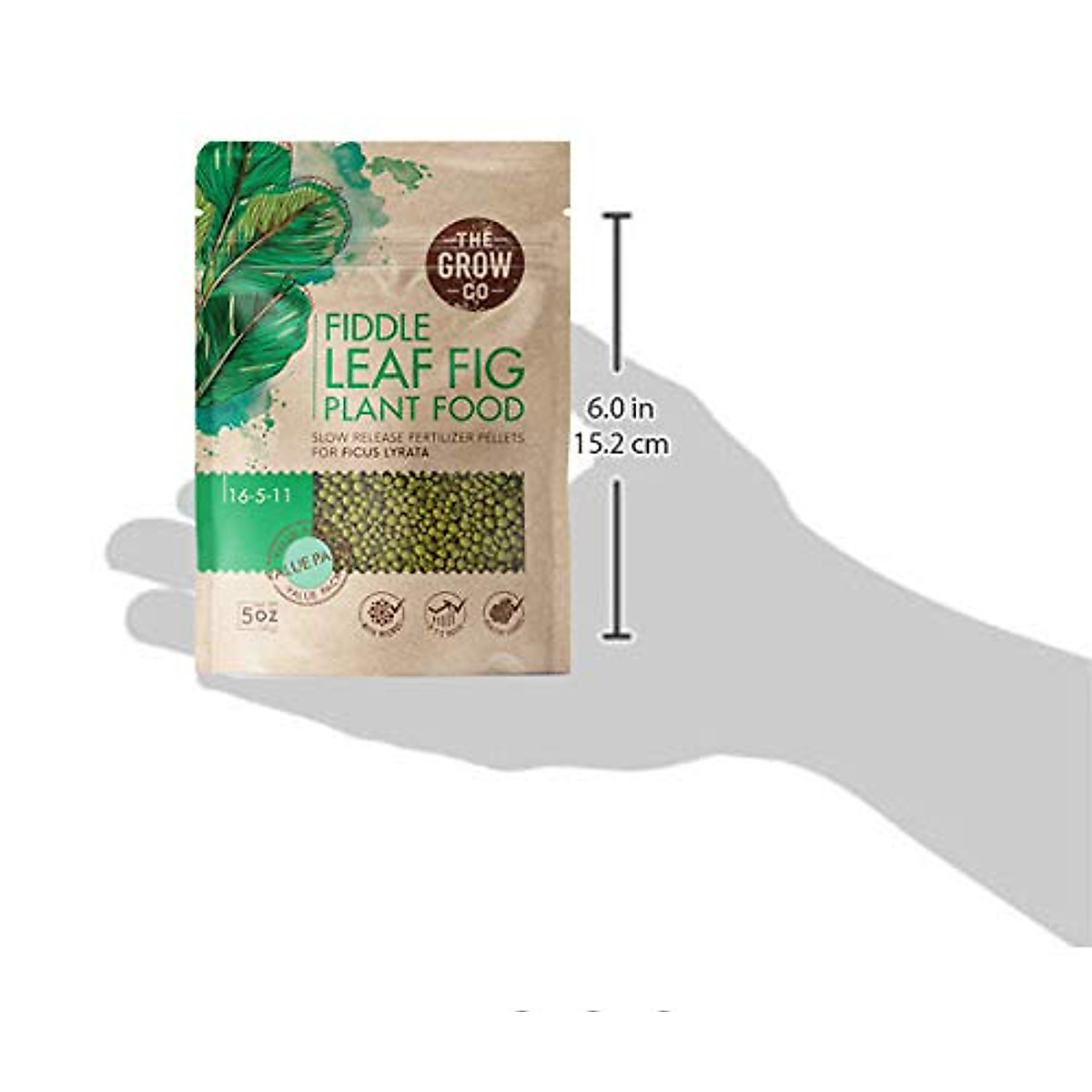 Fiddle Leaf Fig Tree Plant Food - Slow Release Fertilizer Pellets for Potted Figs - Steady Nutrients to Grow Healthy Indoor and Outdoor Ficus Plants (5 oz)