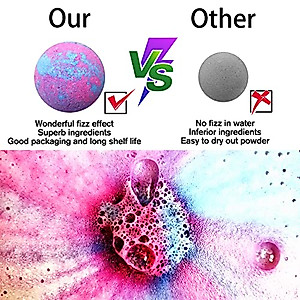 Purelis Moisturizing Bath Bombs Gift Basket, 40 count. Bulk Bath Bomb Gift Set with Essential Oils & Shea Butter. Organic, Individually Wrapped Bath Bombs in Gift Box. Best Gift Idea for Women & Kids!