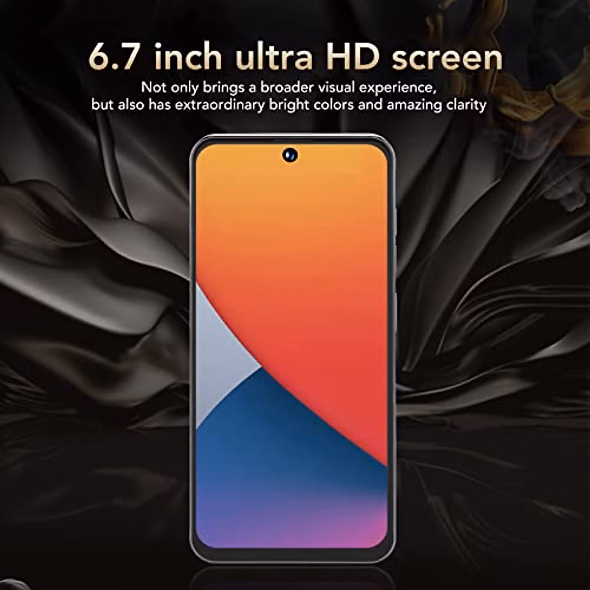 ASHATA I14 Pro Max 4G Cell Phone for Android, 6.7 Inch Smartphone with 4GB RAM 128GB ROM, 8MP Front Camera 16MP Rear Camera, 3 in 1 Navigation System, Memory Card Supports Up to 128G(US)