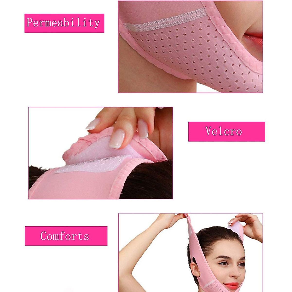 V Line Face Lift for Women Eliminates Sagging Skin Lifting Firming Anti Aging, Facial Slimming Strap, Pain Free Face Lifting Belt, Double Chin Reduce1