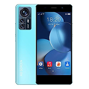 Unlocked Cell Phones, 12 Pro Android 5.1 Smart Phone HD Full Screen Phone, Dual SIM Smartphones, 2+8GB RAM 5.0inch Face ID Mobile Best for Father Childrens (Blue)