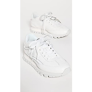 Marc Jacobs Women's The Leather Joggers, White, 8 Medium US