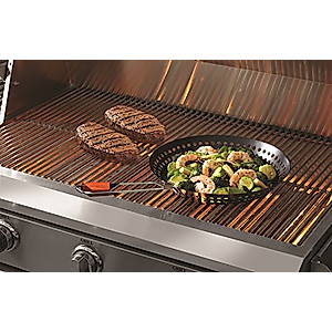 Mr. Bar-B-Q 06750X Heavy Duty Non-Stick Grilling Skillet | Rust Resistant Grill Pan with Handles | Easy to Use Grilling Accessories | Non-Stick Surface | Great for Seafood & Vegetables