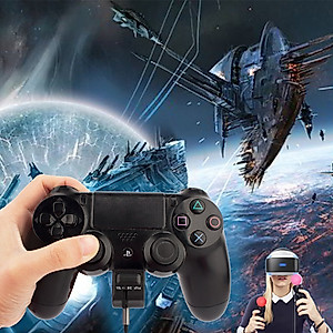 Headset Audio Control for PS4 DualShock Controller, Wanty Adjuster Adjustable Volume and Mic Mute Control Adapter for Playstation 4 Joystick with 3.5mm Jack