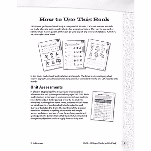 180 Days™: Reading, Vocabulary/Language for Kindergarten Practice Workbook for Classroom and Home, Cool and Fun Practice Created by Teachers (180 Days of Practice)