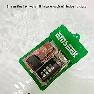 EMSEEK Waterproof Wallet Waterproof Car key Fob Holder Pouch Surf Dry case For Key Cash Cards ID Driver License(Green)