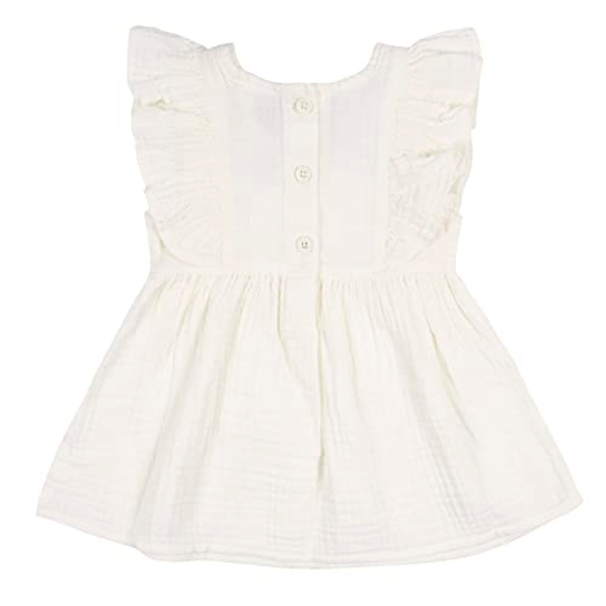 Gerber Baby Girl's 2 Piece Dress and Diaper Cover Set, Ivory, 3-6 Months