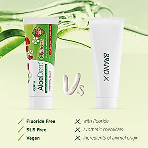 AloeDent Children's Strawberry Toothpaste - 50ml