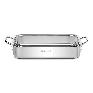 Cuisinart Chef'S Classic Lasagna Pan Dw Safe 13-1/2" L X 9.25" W X 2.5" H Stainless Steel Gold Oven