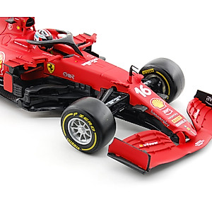 XTD Bburago 1:43 2022 F1 Ferrari F1-75 #55 Sainz Alloy Luxury Vehicle Diecast Cars Model Toy Collection Gift (2022 F1-75 #55 Acrylic Box) Red