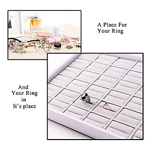 Oirlv 36 Slot Ring Storage Tray Showcase Jewelry Display Organizer