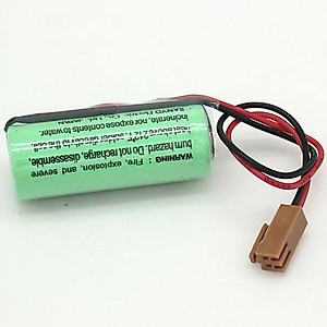 BAOBUTE 2PCS CR17450SE-R / A98L-0031-0012 3V 2500mah PLC Battery with Plug for FANUC 17*45.5mm