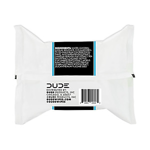 DUDE Wipes Face and Body Wipes - 3 Pack, 90 Wipes - Unscented Wipes with Sea Salt & Aloe - 2-in-1 Body & Face Wipes - Alcohol Free and Hypoallergenic Cleansing Wipes
