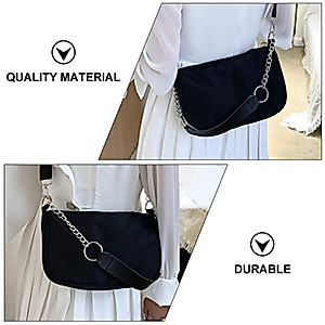 Women Chain Clutch Shoulder Bag Chain Crossbody Shoulder Purse Hipster Tote Handbags Silver Chain Clutch Purses Black for Girl Women Xmas Winter Holiday Christmas Decoration Gift