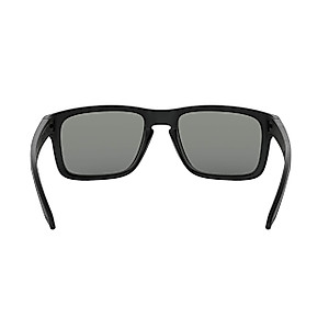 Oakley Holbrook Sunglasses (Matte Black Frame / Positive Red Iridium Lens) with USA Flag Lens Cleaning Kit