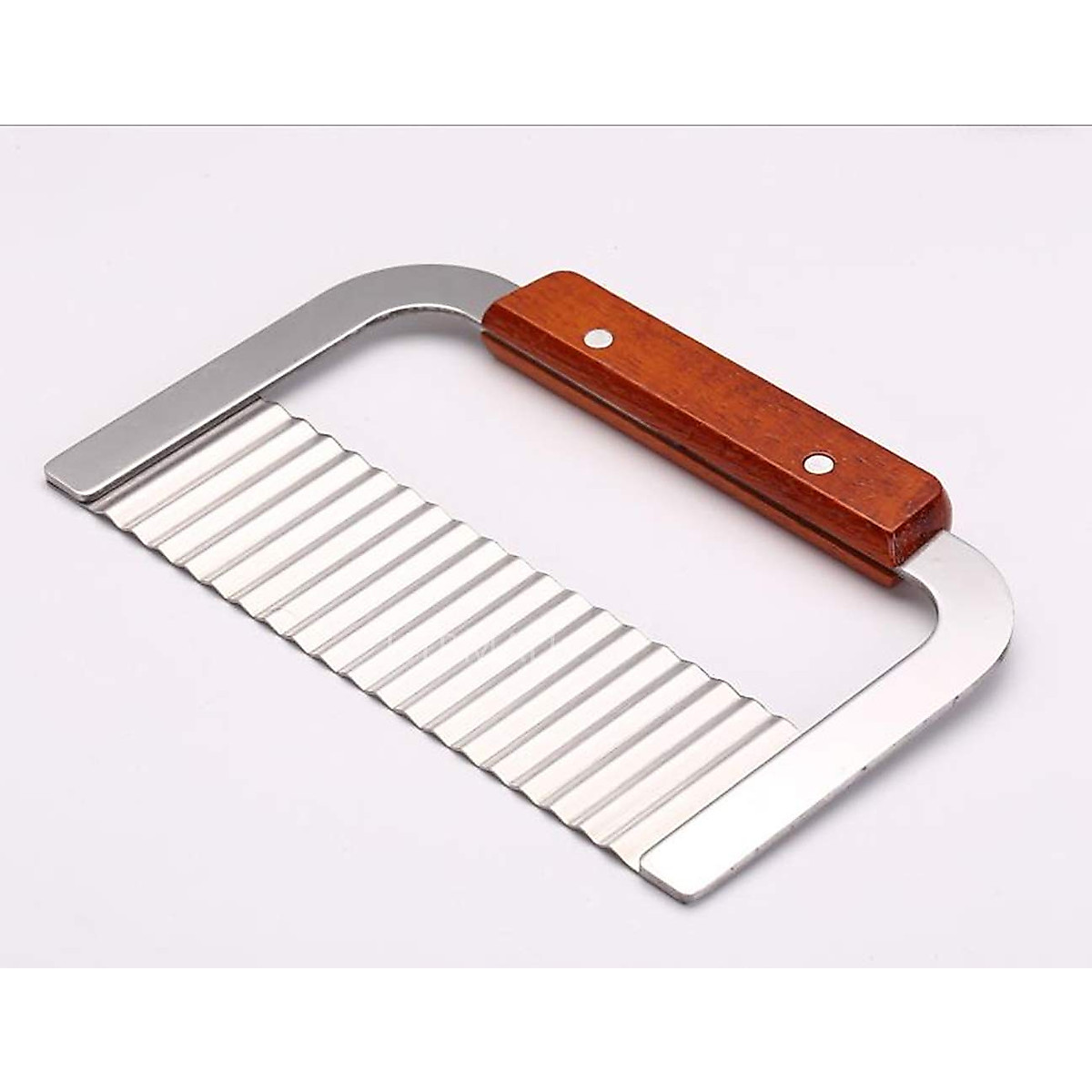 HTBMALL Crinkle Potato Cutter, Wavy Chopper Knife, Upgraded Stainless Steel Blade, Safe Kitchen Tools Wavy Slicer for Fruit, Vegetable, Carrot, Potato