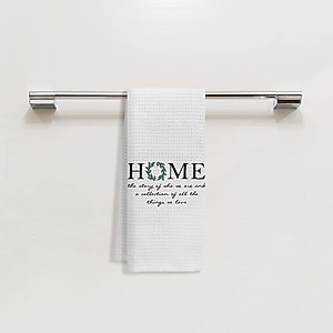 Voatok Minimalist Home Garland Bath Towel,Family Sweet Gifts Decorative Towel,New Home Housewarming Decor,Mom Gifts