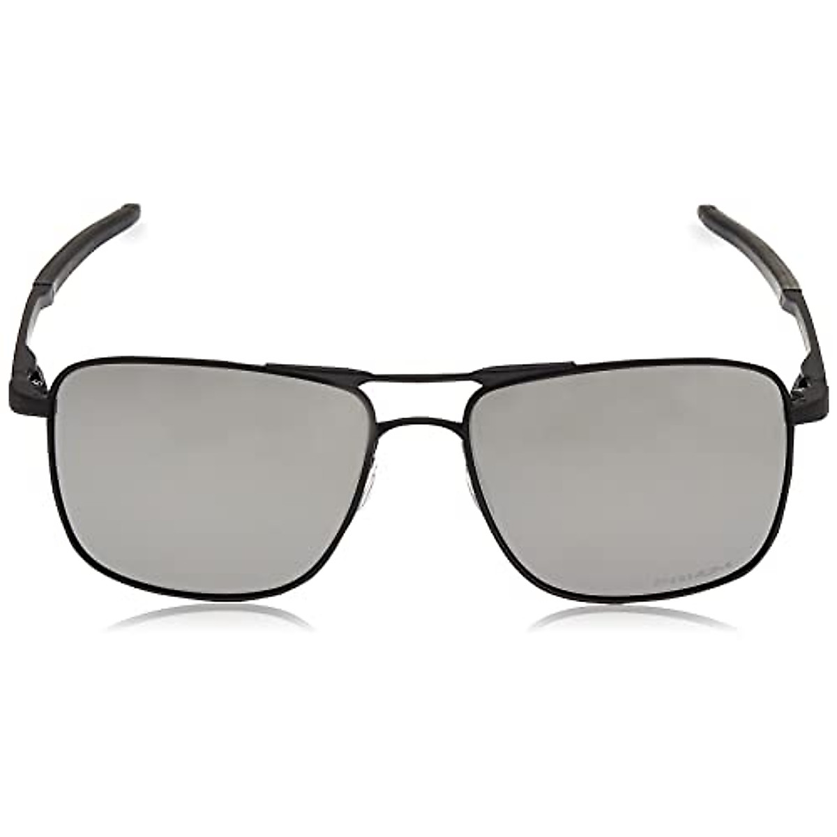 Oakley Men's OO6038 Gauge 6 Titanium Square Sunglasses, Powder Coal/Prizm Black, 57 mm