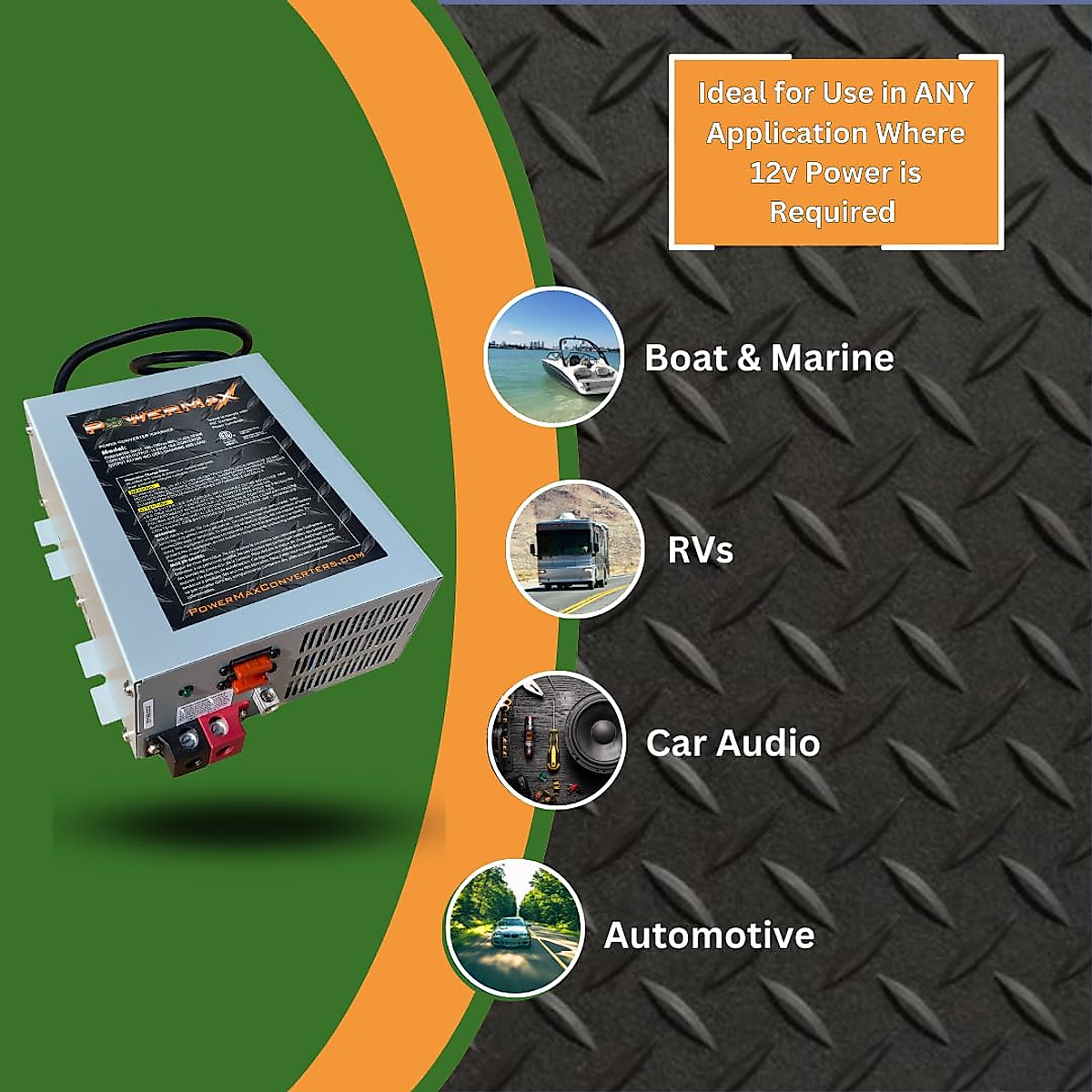 PowerMax PM3-50-24 24 Volt 50 AMP Converter Charger with 3 Stage Automatic Smart Battery Charger