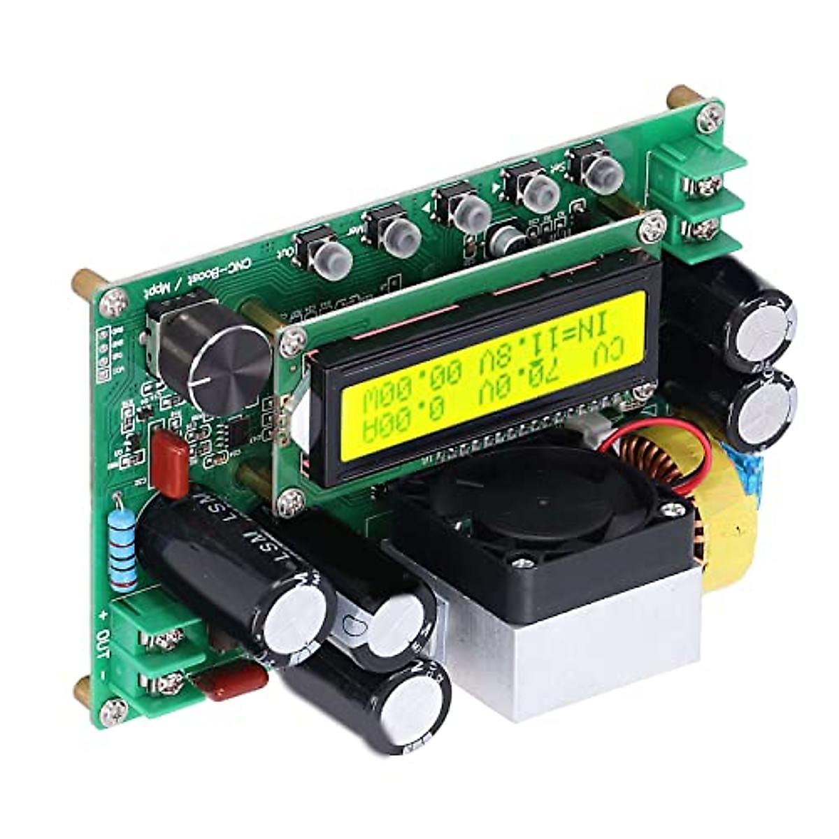 Digital Booster Module, LCD Display Protection Modules Simple Wiring Solar MPPT Charging Cooling Fan Design with Communication for Automation Equipments