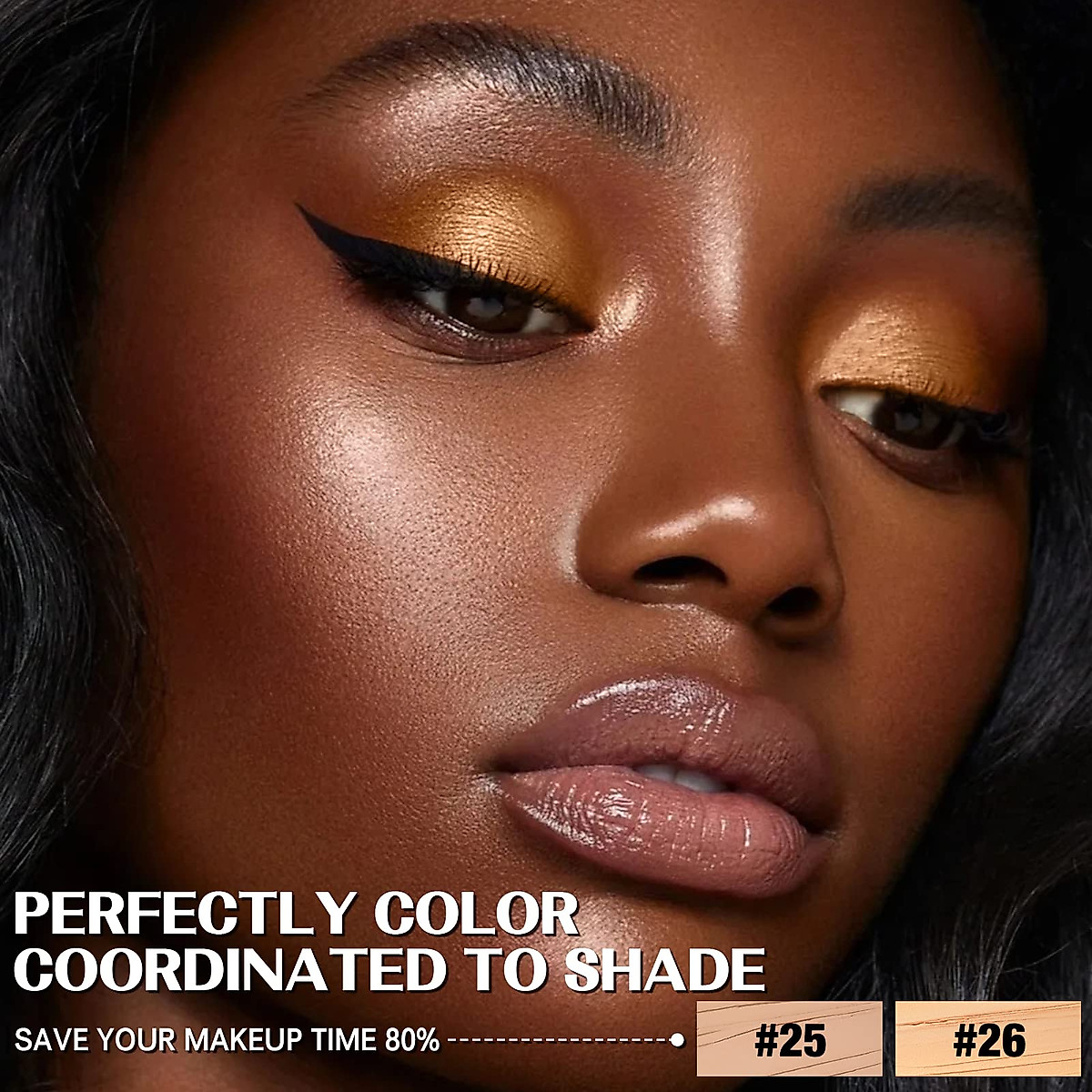 FOCALLURE 2PCS No Crease Eyeshadow Stick,Shimmer and Matte Cream Eyeshadow Pencil Crayon,Long Lasting Waterproof Eye Brightener Stick With Blending Brush,Lazy Afternoon