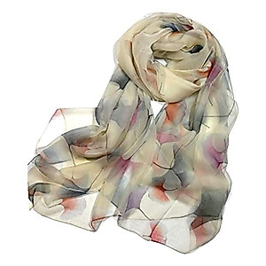 Shanlin Super Large Silk Feel Foliage Ginkgo Leaf Scarves for Women (GinkgoLeaves)