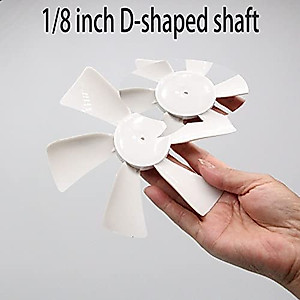 JMELEHW 6 inch RV Vent Fan Blade with 12V D-Shaft Vent Motor, RV Exhaust Fan Compatible with Heng's, Elixir, Ventline, Jensen RV